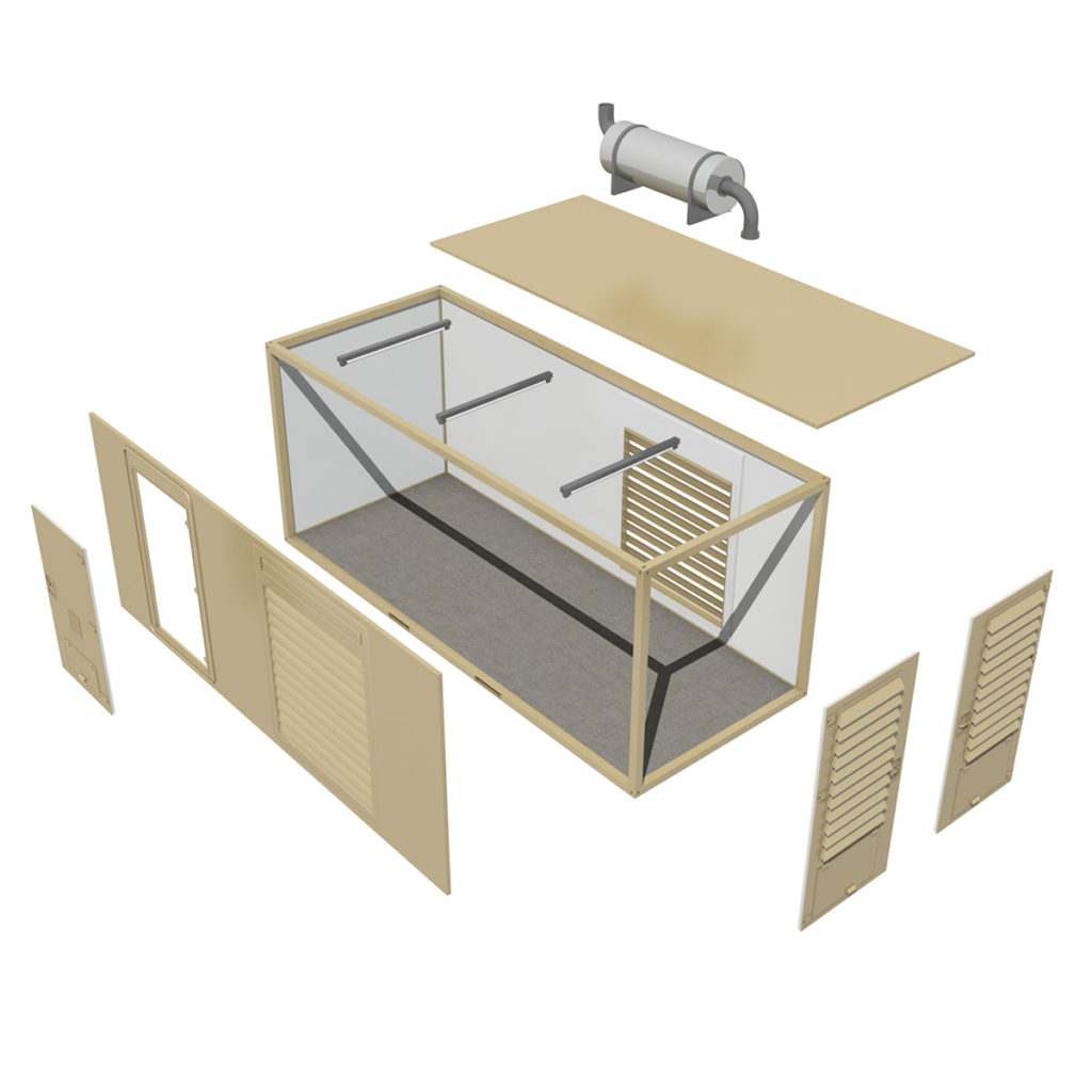 20ft Generator Container Version 1 3D Model - FlatPyramid