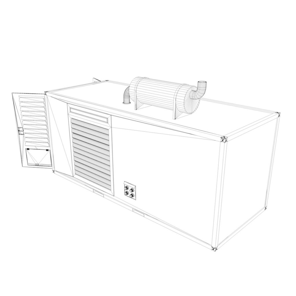 20ft Generator Container Version 1 3D Model - FlatPyramid