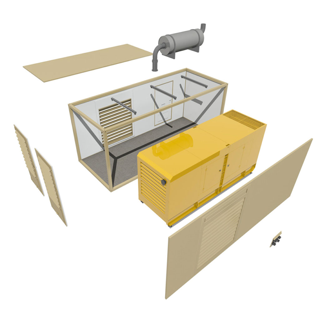 20ft Generator Container Version Two 3D Model - FlatPyramid
