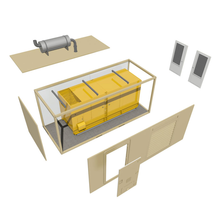 20ft Generator Container Version Two 3D Model - FlatPyramid