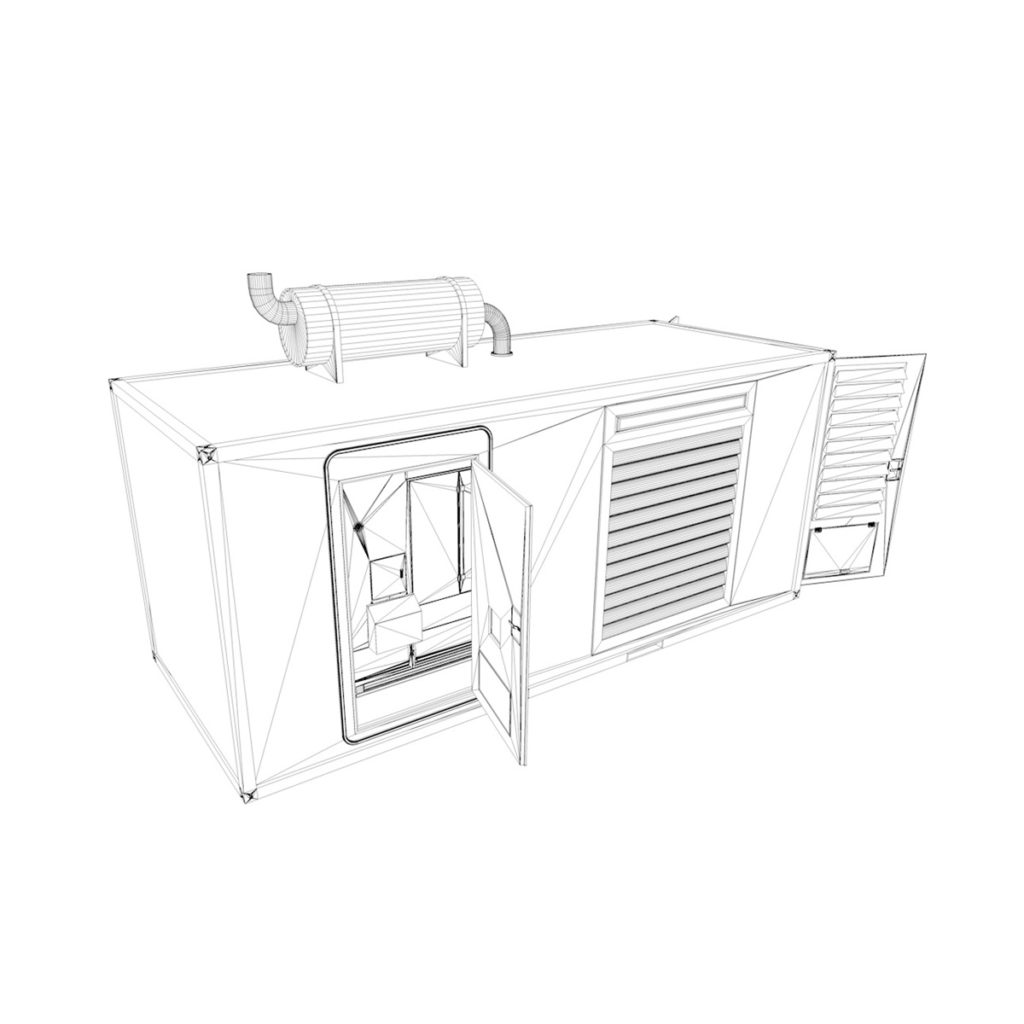 20ft Generator Container Version Two 3D Model - FlatPyramid