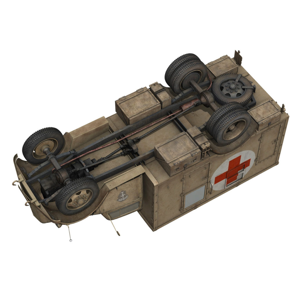 Opel Blitz - 3t Ambulance Truck - 21 PzDiv 3D Model - FlatPyramid