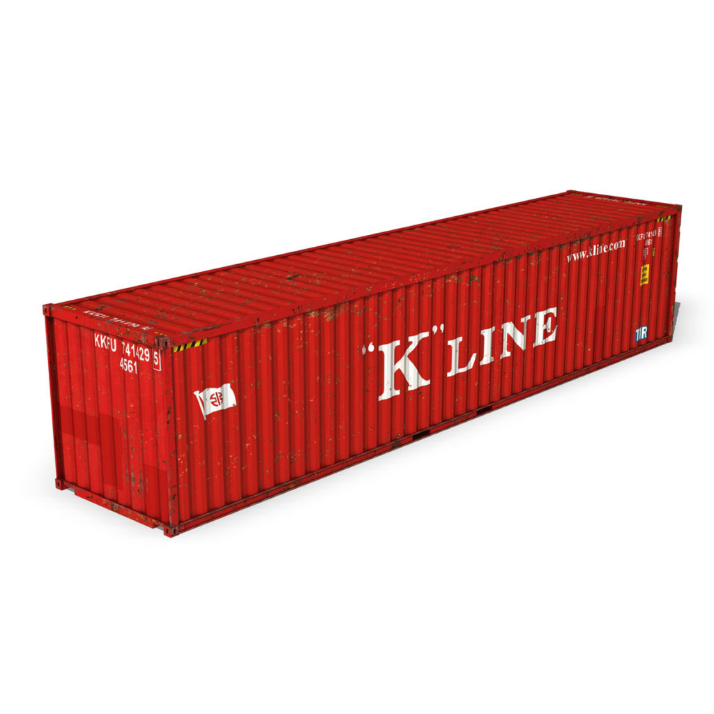 40ft Shipping Container - K Line 3D Model - FlatPyramid