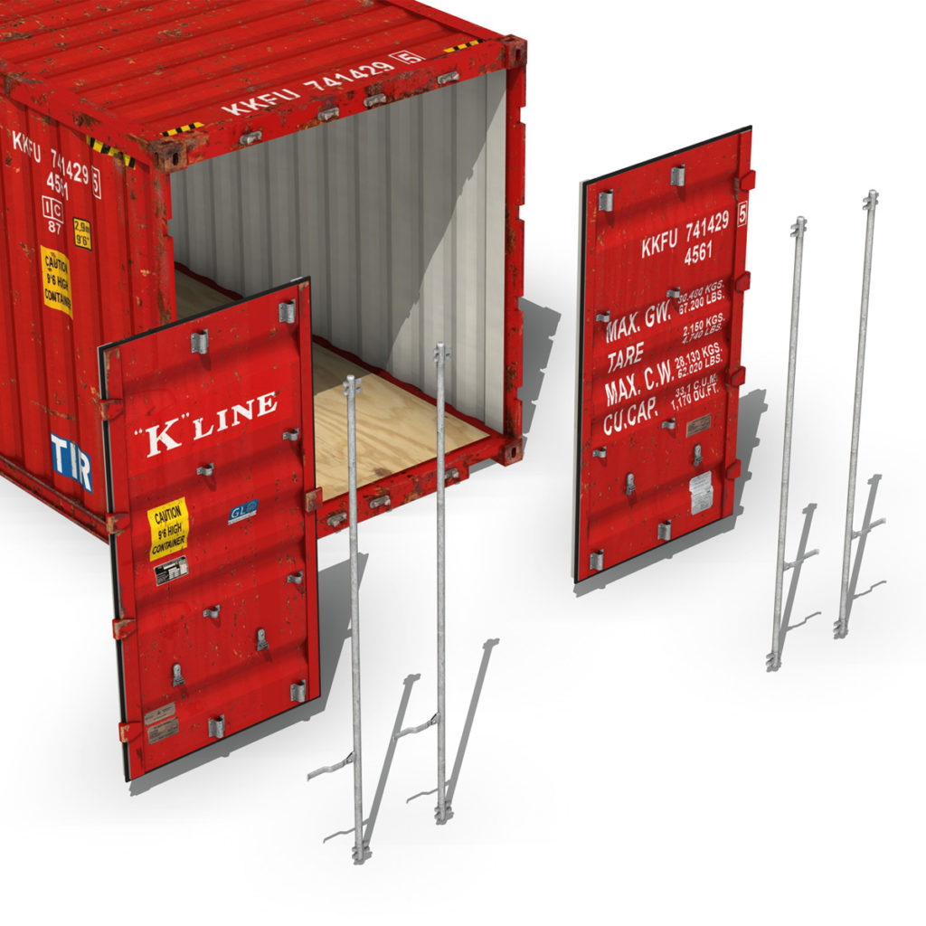 40ft Shipping Container - K Line 3D Model - FlatPyramid