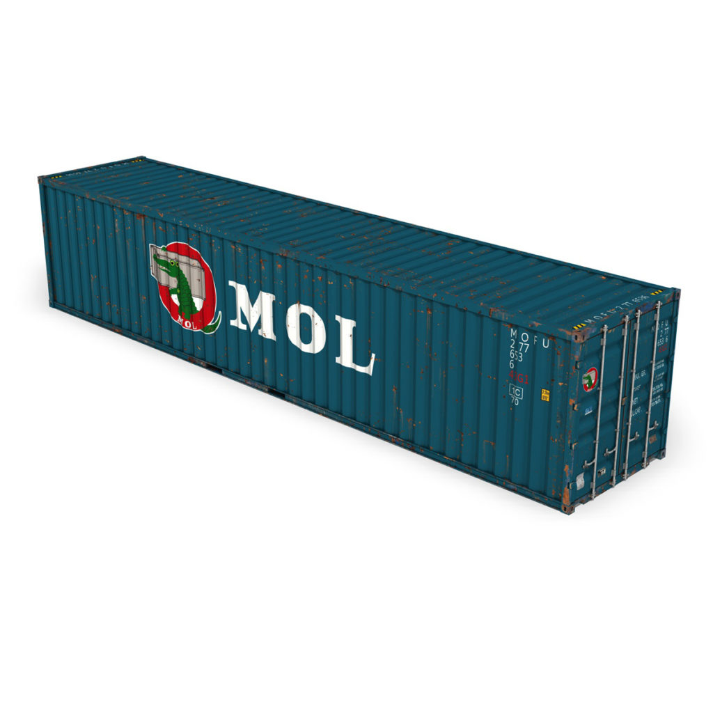 40ft Shipping Container - MOL 3D Model - FlatPyramid