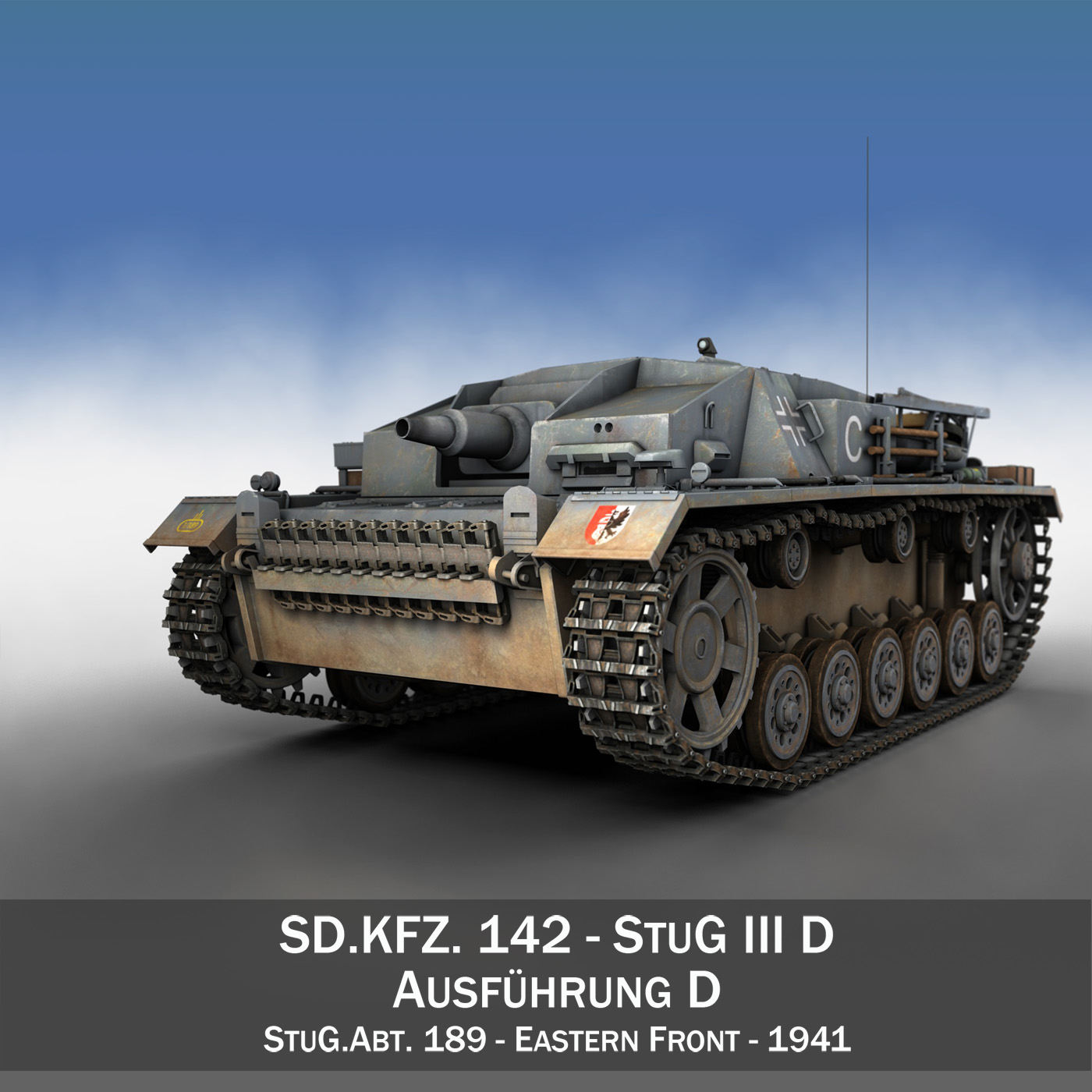 StuG III - Ausf.D - StuG.Abt. 189 3D Model – Buy StuG III - Ausf.D ...