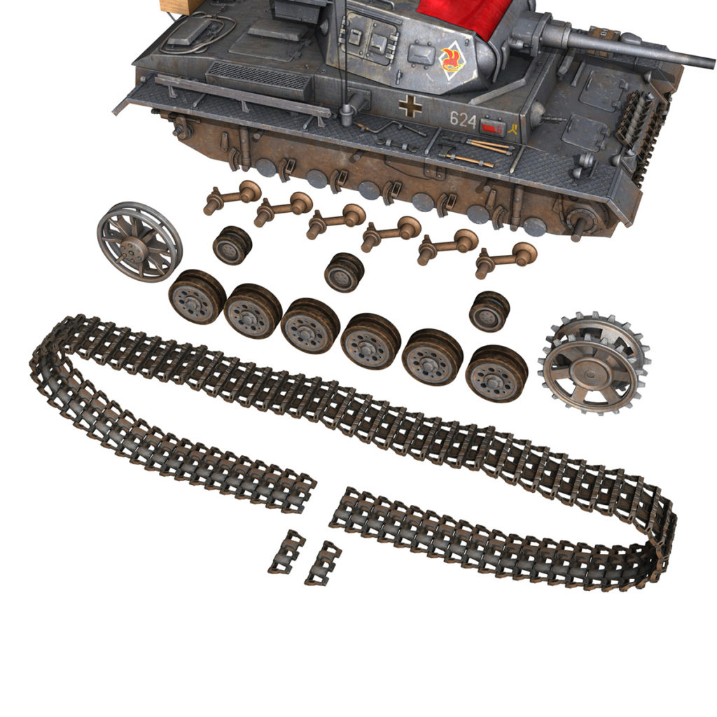 PzKpfw III - Panzer 3 - Ausf.J - 624 3D Model - FlatPyramid