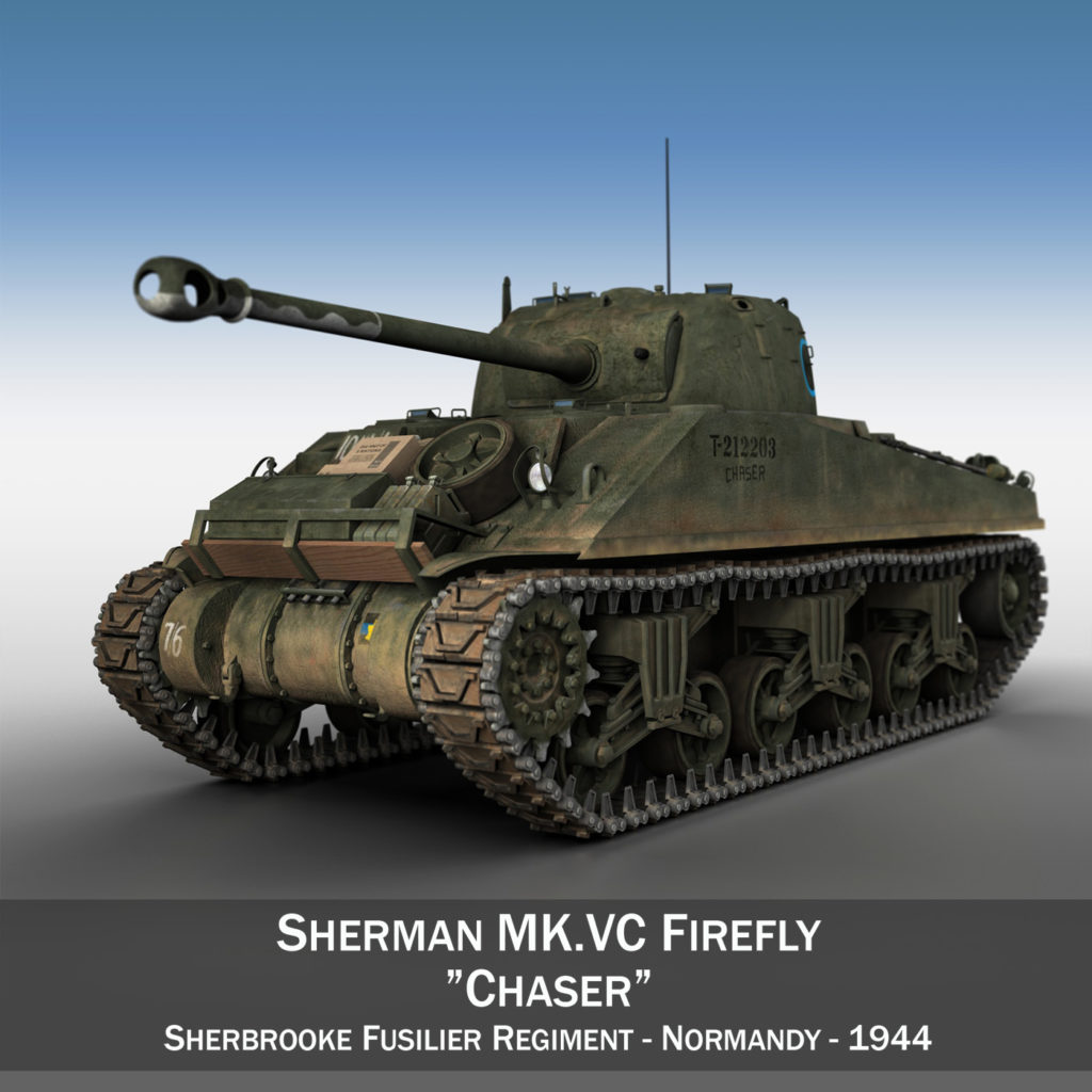 Sherman MK VC Firefly - Chaser 3D Model - FlatPyramid