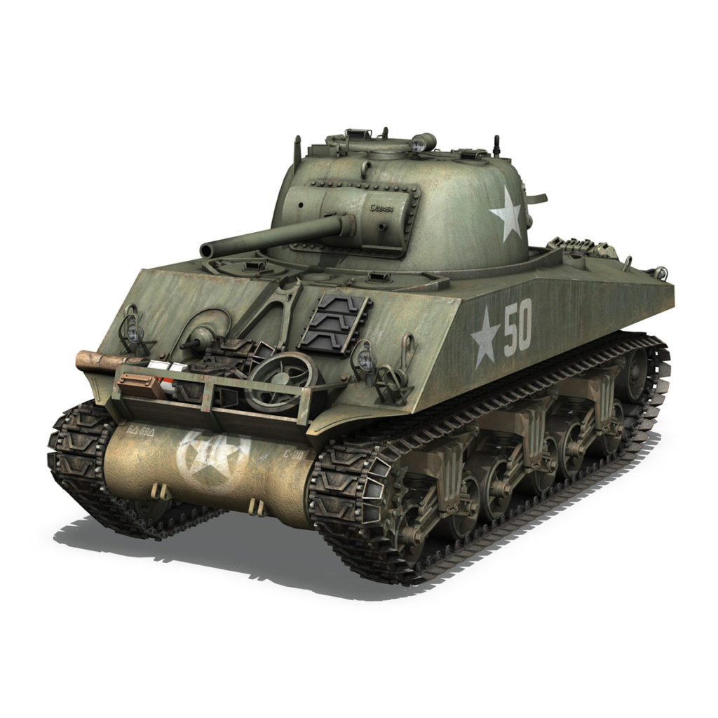 M4A3 75mm - Sherman - 50 3D Model - FlatPyramid
