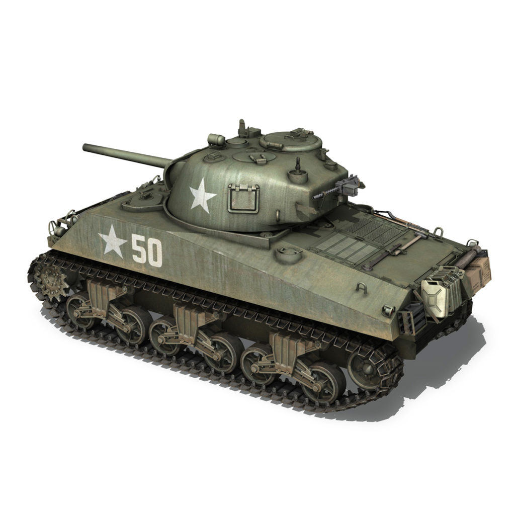 M4A3 75mm - Sherman - 50 3D Model - FlatPyramid