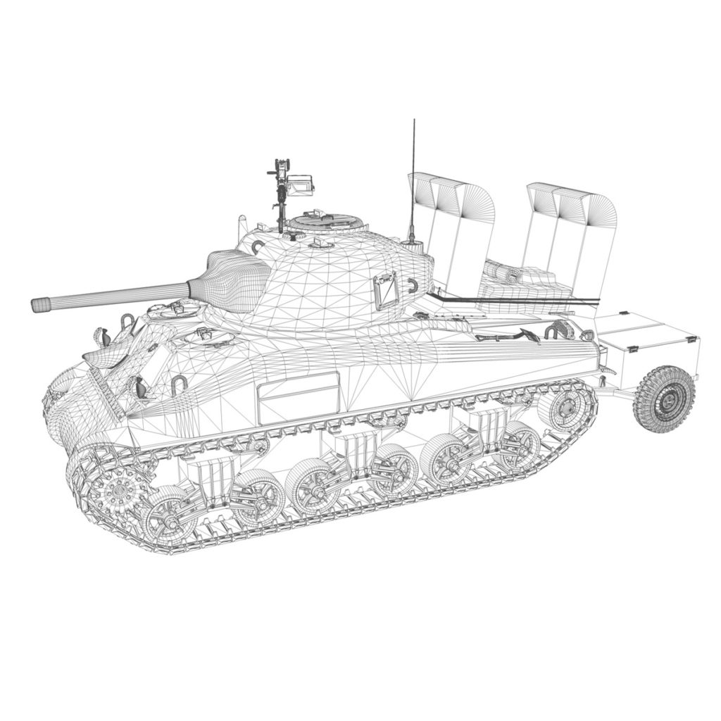 M4A1 Sherman - Alligator 3D Model - FlatPyramid