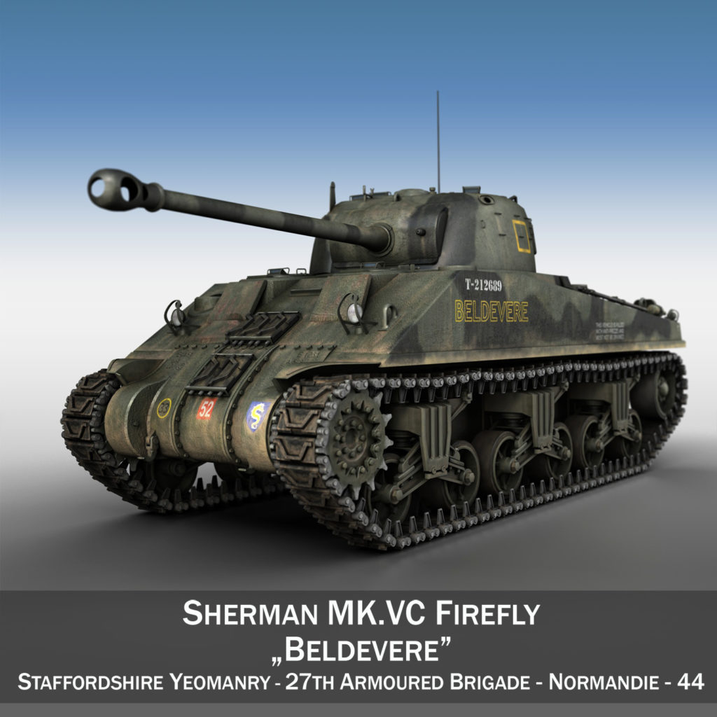 Sherman MK VC Firefly - Beldevere 3D Model - FlatPyramid