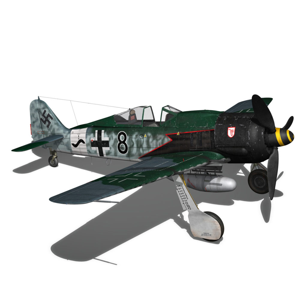 Focke Wulf - FW190 A8 - Black 8 3D Model - FlatPyramid