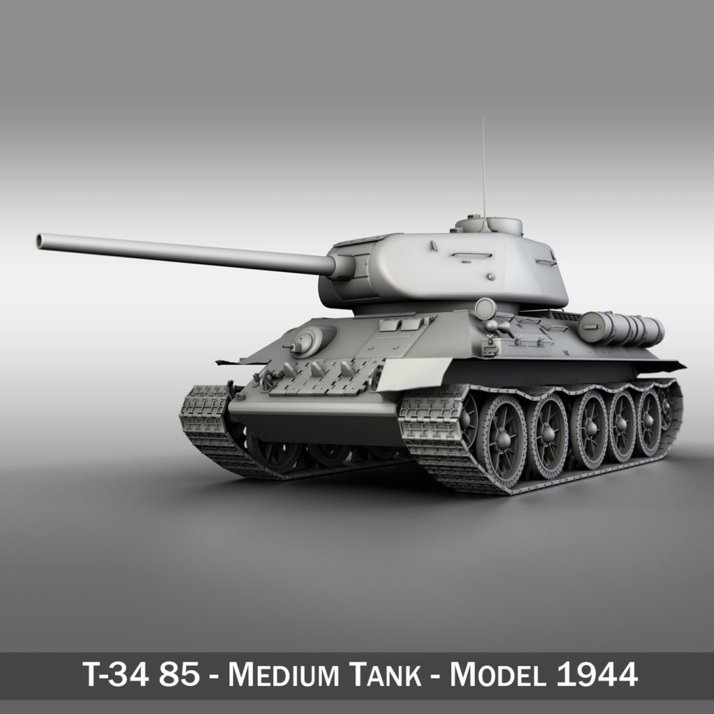 T-34 85 - Soviet medium tank 3D Model - FlatPyramid