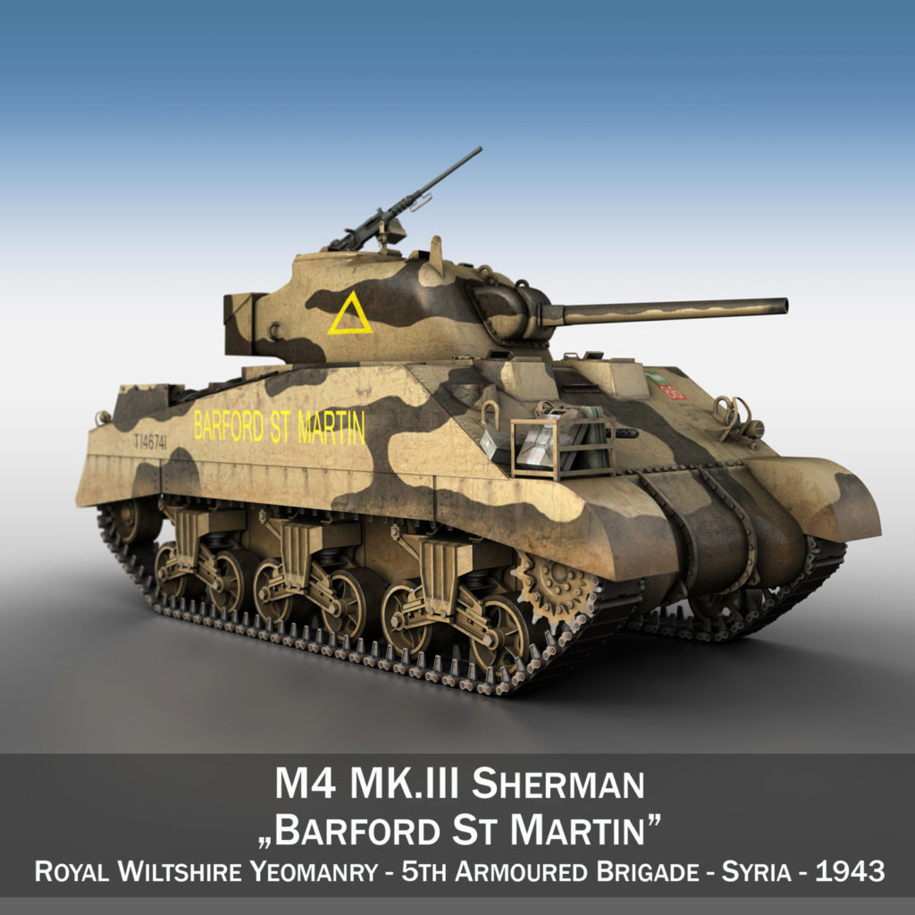M4 Sherman MK.III - Barford St Martin 3D Model - FlatPyramid