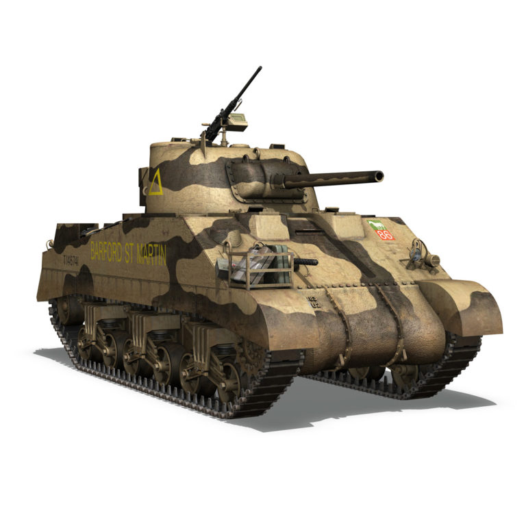 M4 Sherman MK.III - Barford St Martin 3D Model - FlatPyramid
