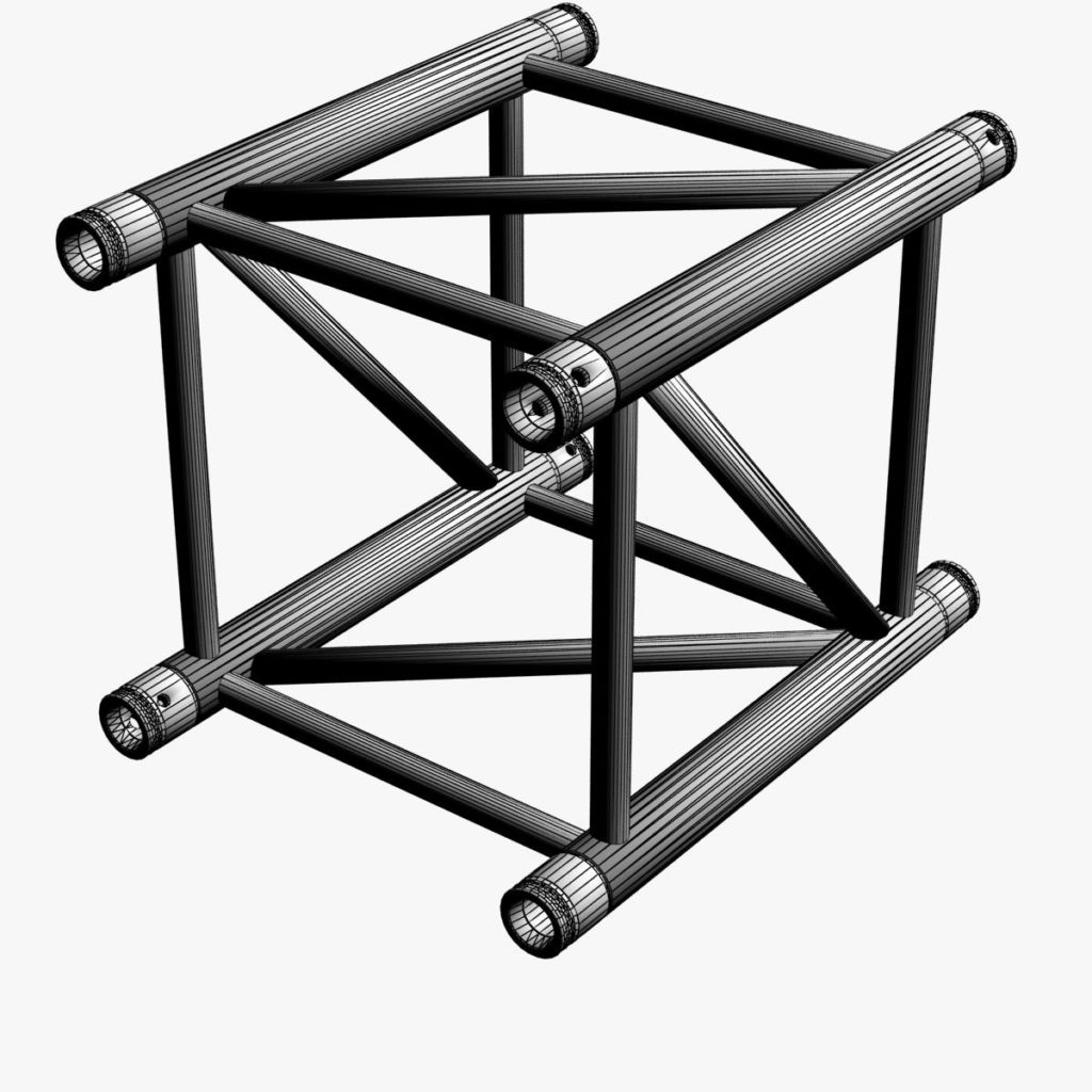 Square Triangular Beam Collection 170 Modular 3D Model - FlatPyramid