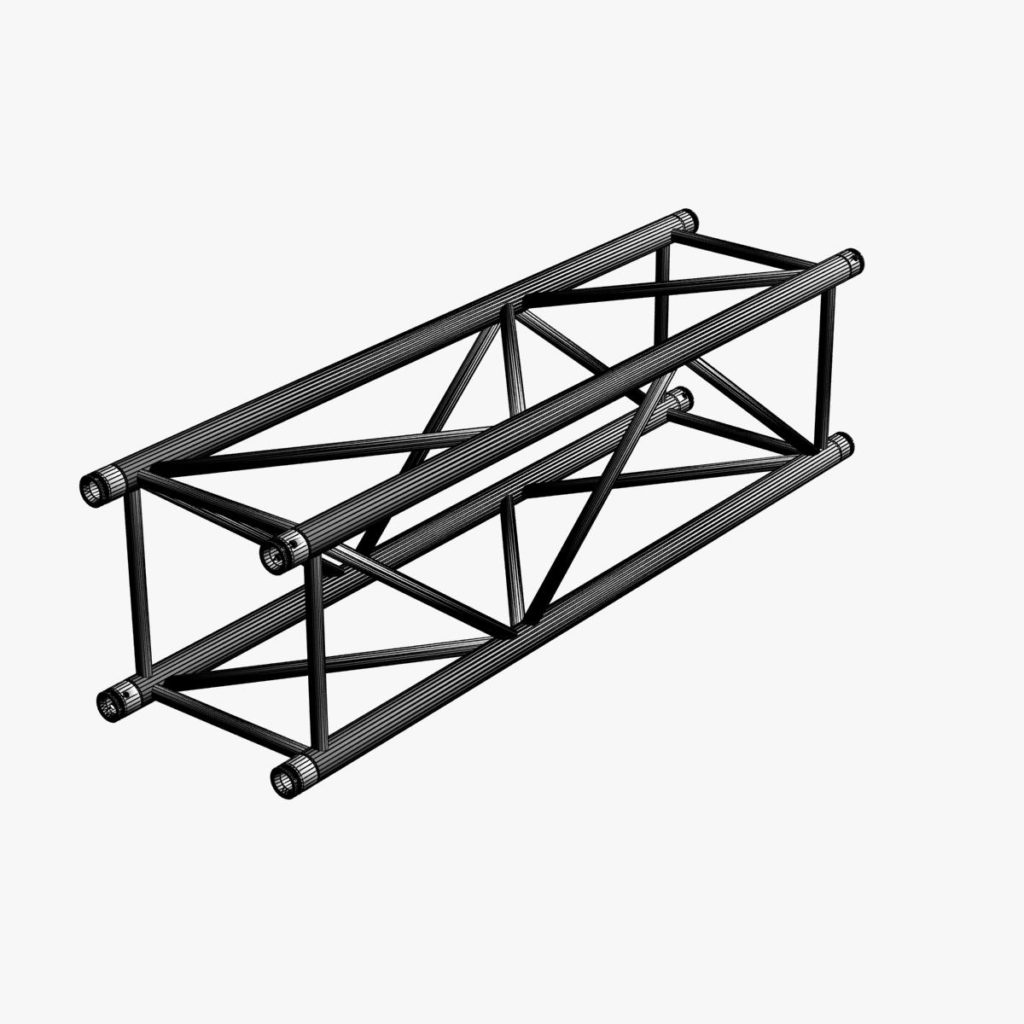 Big Square Truss (Collection 10 Modular Pieces) 3D Model - FlatPyramid
