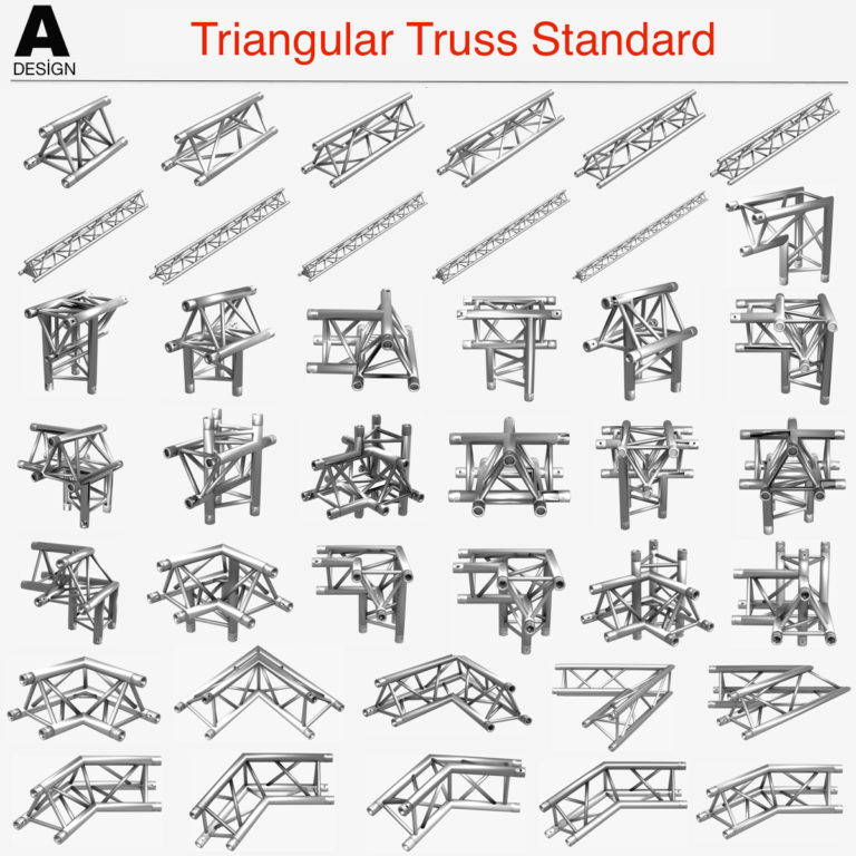 Triangular Truss Standard (Collection 41 Modular) 3D Model - FlatPyramid
