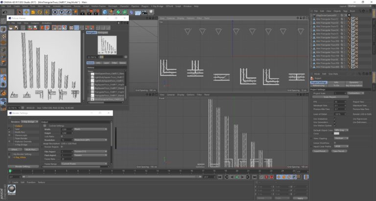 Mini Triangular Truss (Collection 14 Modular) 3D Model - FlatPyramid