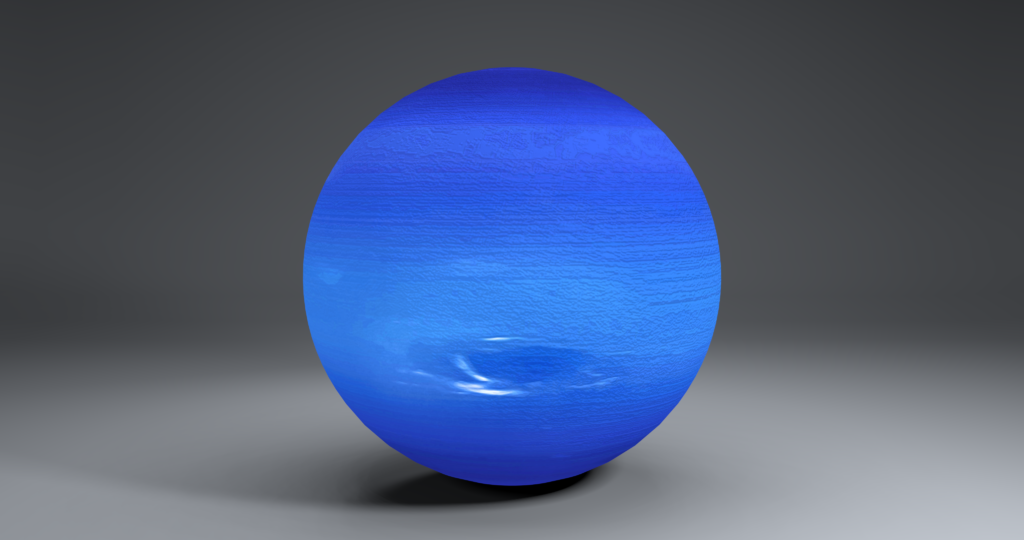 Neptune 2k Globe 3D Model - FlatPyramid