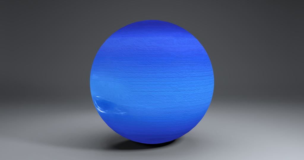 Neptune 2k Globe 3D Model - FlatPyramid