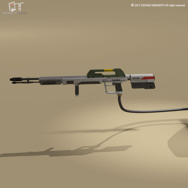 Sci-fi flamethrower 3D Model - FlatPyramid