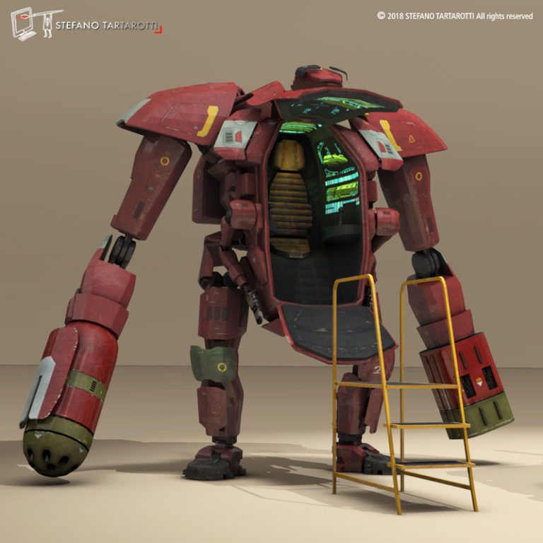 Sci-fi mech 3D model 3D Model - FlatPyramid