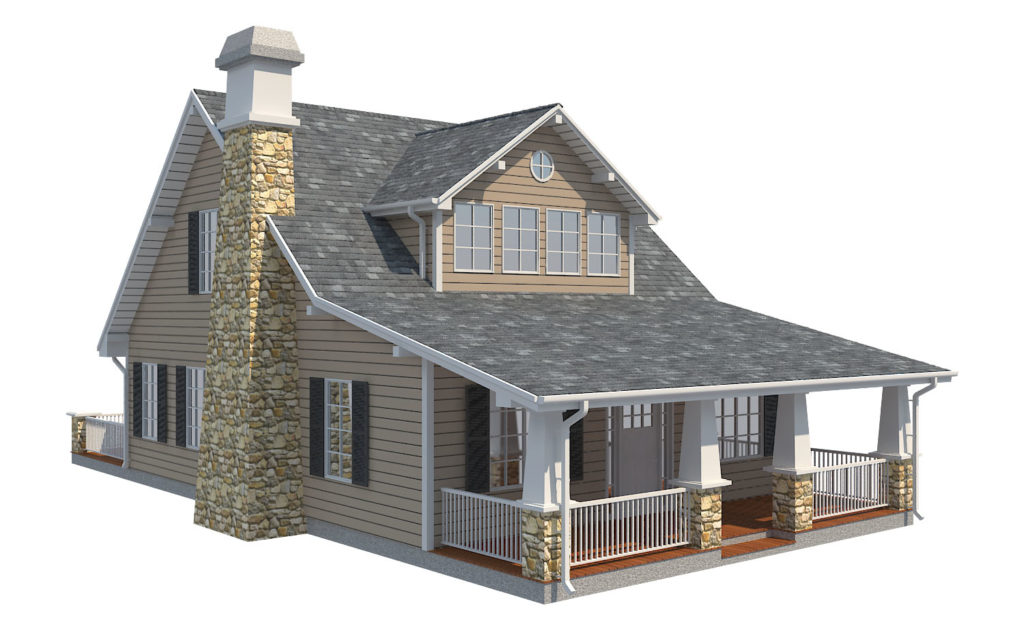 Family Suburban House 3D Model - FlatPyramid