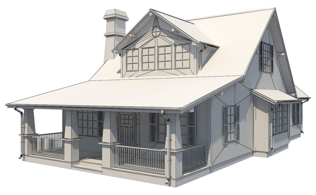 Family Suburban House 3D Model - FlatPyramid