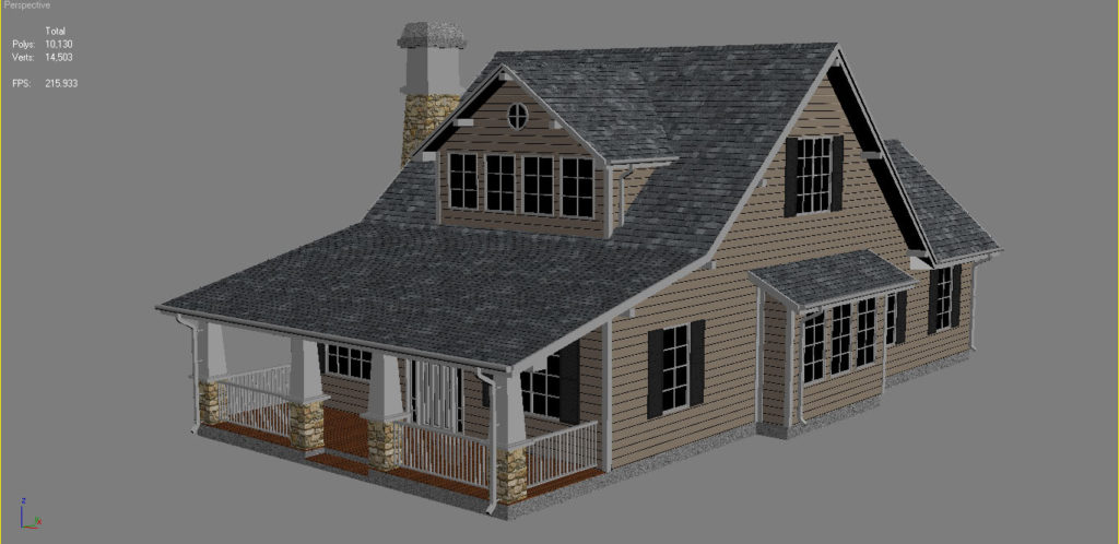 Family Suburban House 3D Model - FlatPyramid