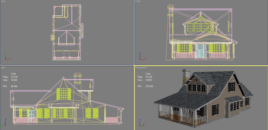Family Suburban House 3D Model - FlatPyramid