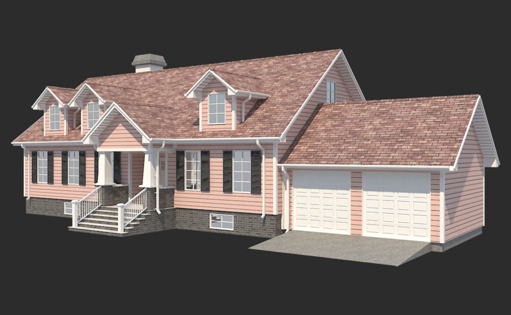 Family Ranch House 3D Model - FlatPyramid