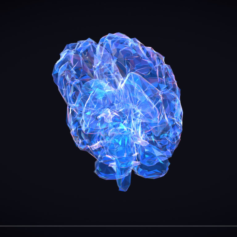 Low Polygon Art Medical Brain Roentgen 3D Model - FlatPyramid