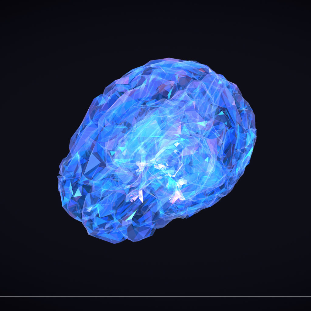 Low Polygon Art Medical Brain Roentgen 3D Model - FlatPyramid