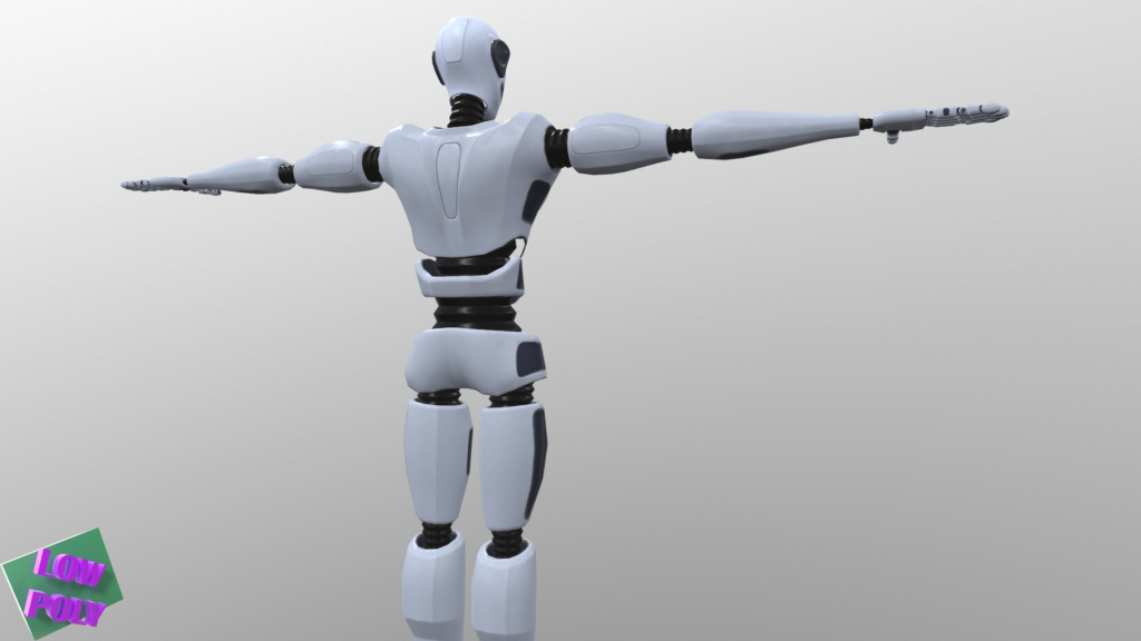 Robot man character 3D Model - FlatPyramid