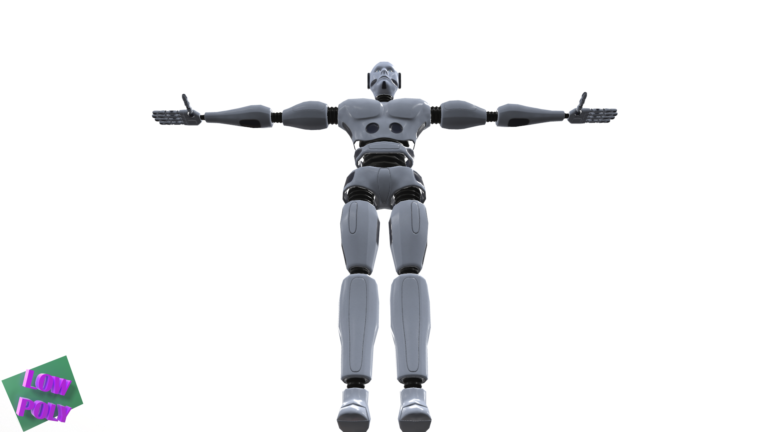 Robot man character 3D Model - FlatPyramid