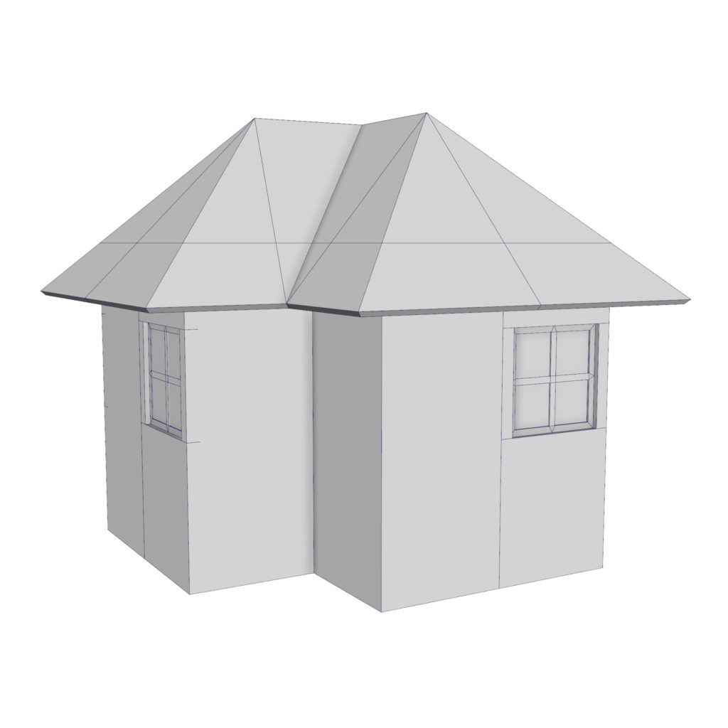 Modular Brick House Set 3D Model - FlatPyramid