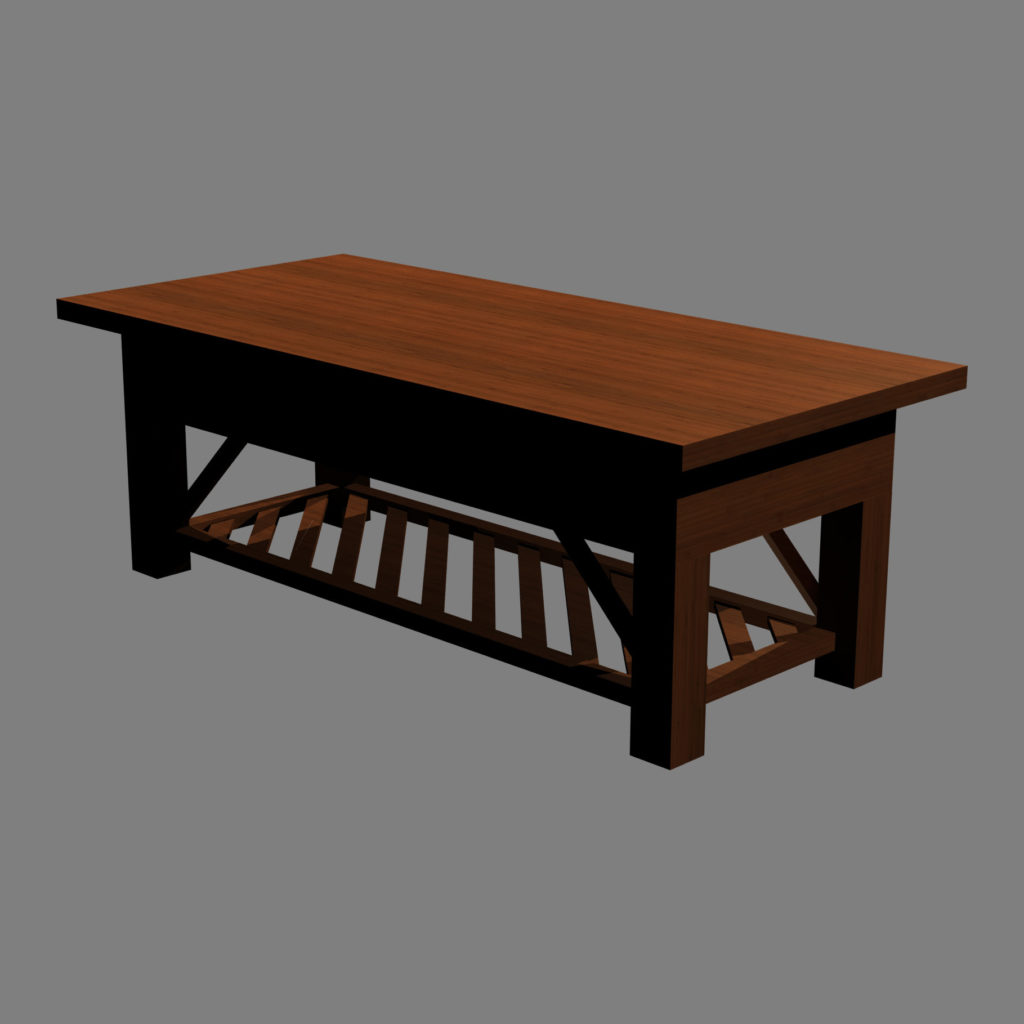 Coffee Table v2 3D Model - FlatPyramid