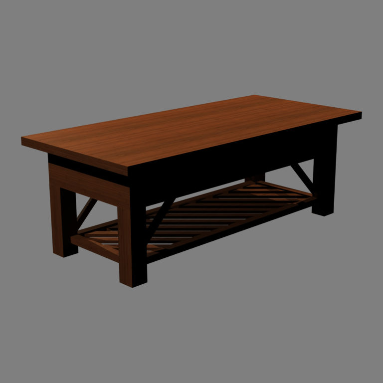 Coffee Table v2 3D Model - FlatPyramid