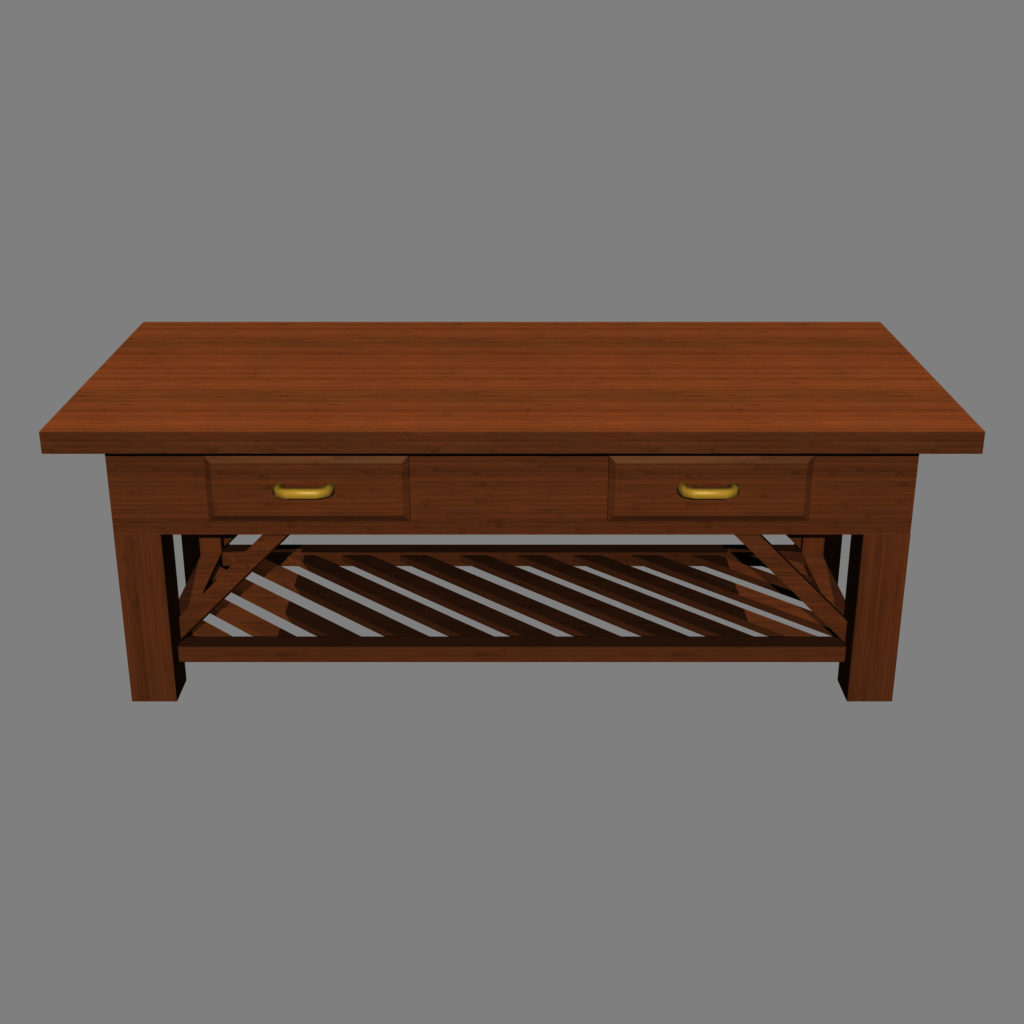 Coffee Table v2 3D Model - FlatPyramid