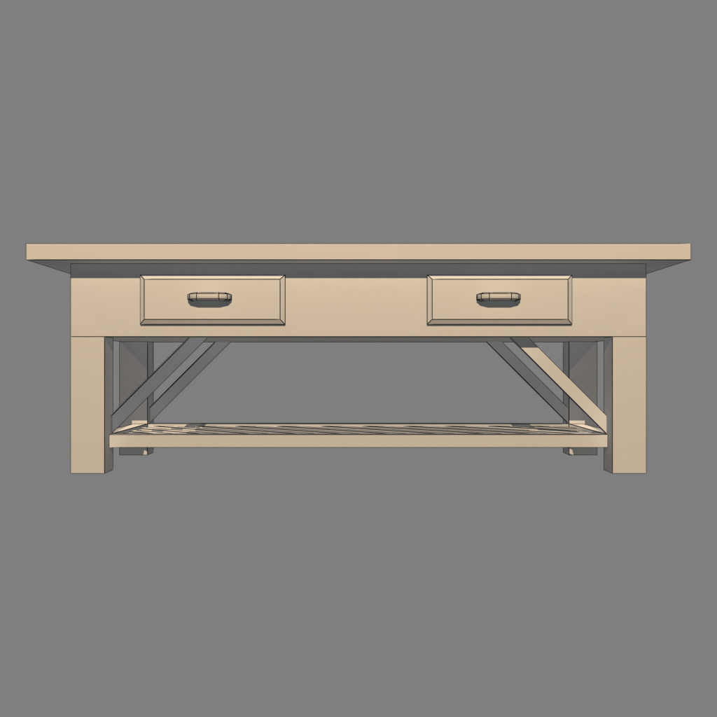 Coffee Table v2 3D Model - FlatPyramid