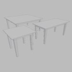 Table - Three Sizes 3D Model - FlatPyramid
