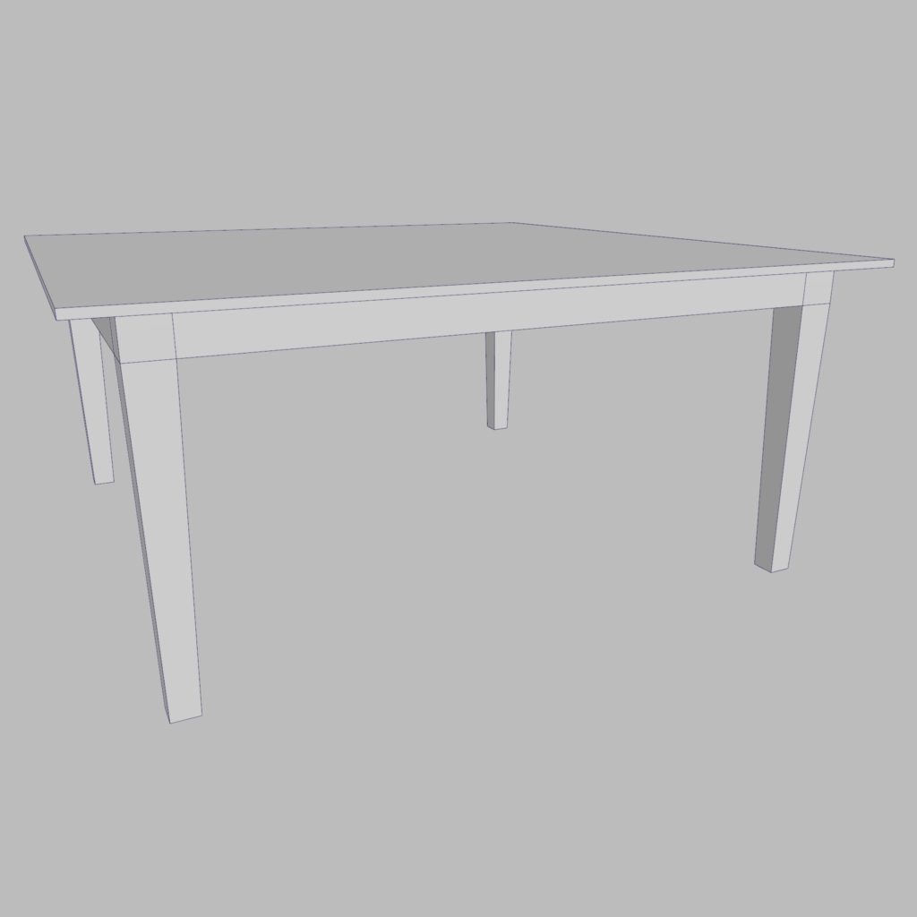 Table - Three Sizes 3D Model - FlatPyramid