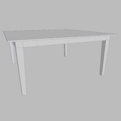 Table - Three Sizes 3D Model - FlatPyramid