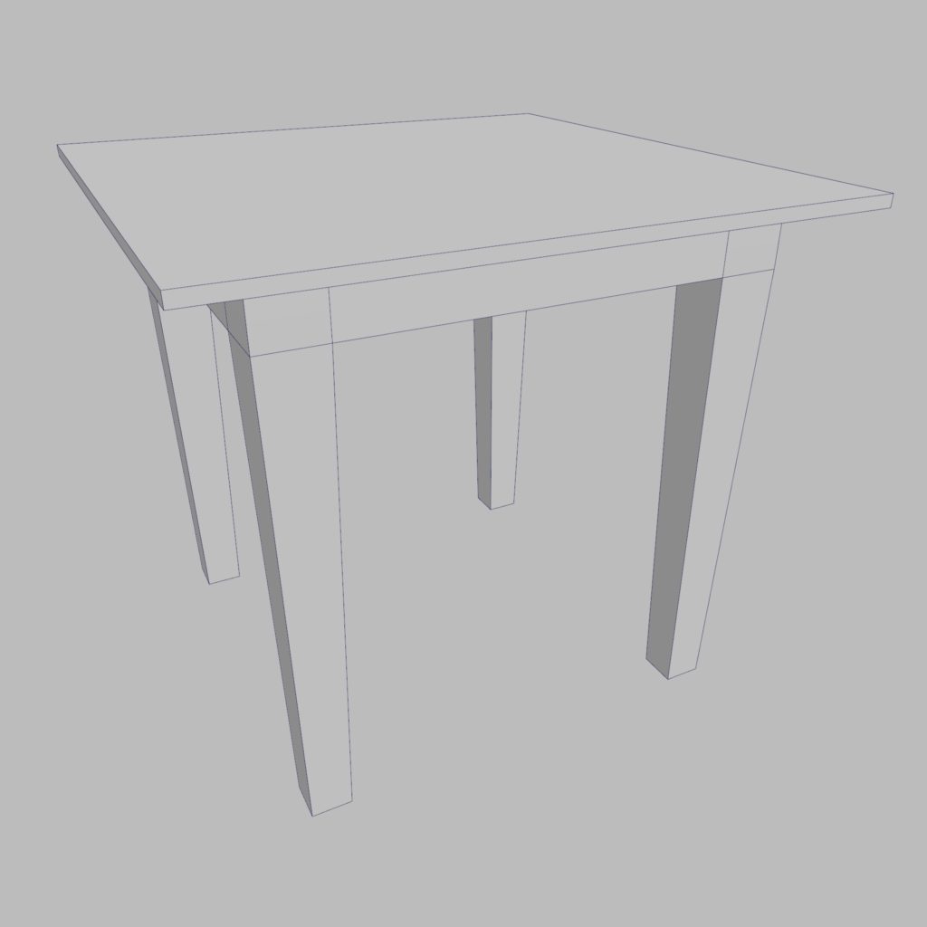 Table - Three Sizes 3D Model - FlatPyramid