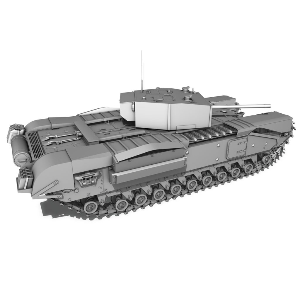 Churchill Infantry Tank MK.III 3D Model - FlatPyramid