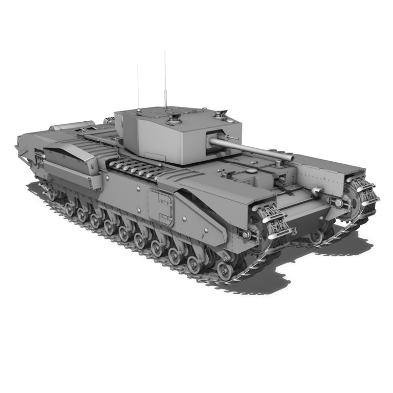 Churchill Infantry Tank MK.III 3D Model - FlatPyramid