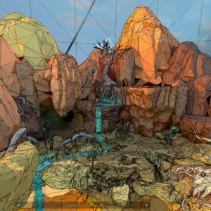 Low Polygon Art Level Sahara Africa 3D Model - FlatPyramid