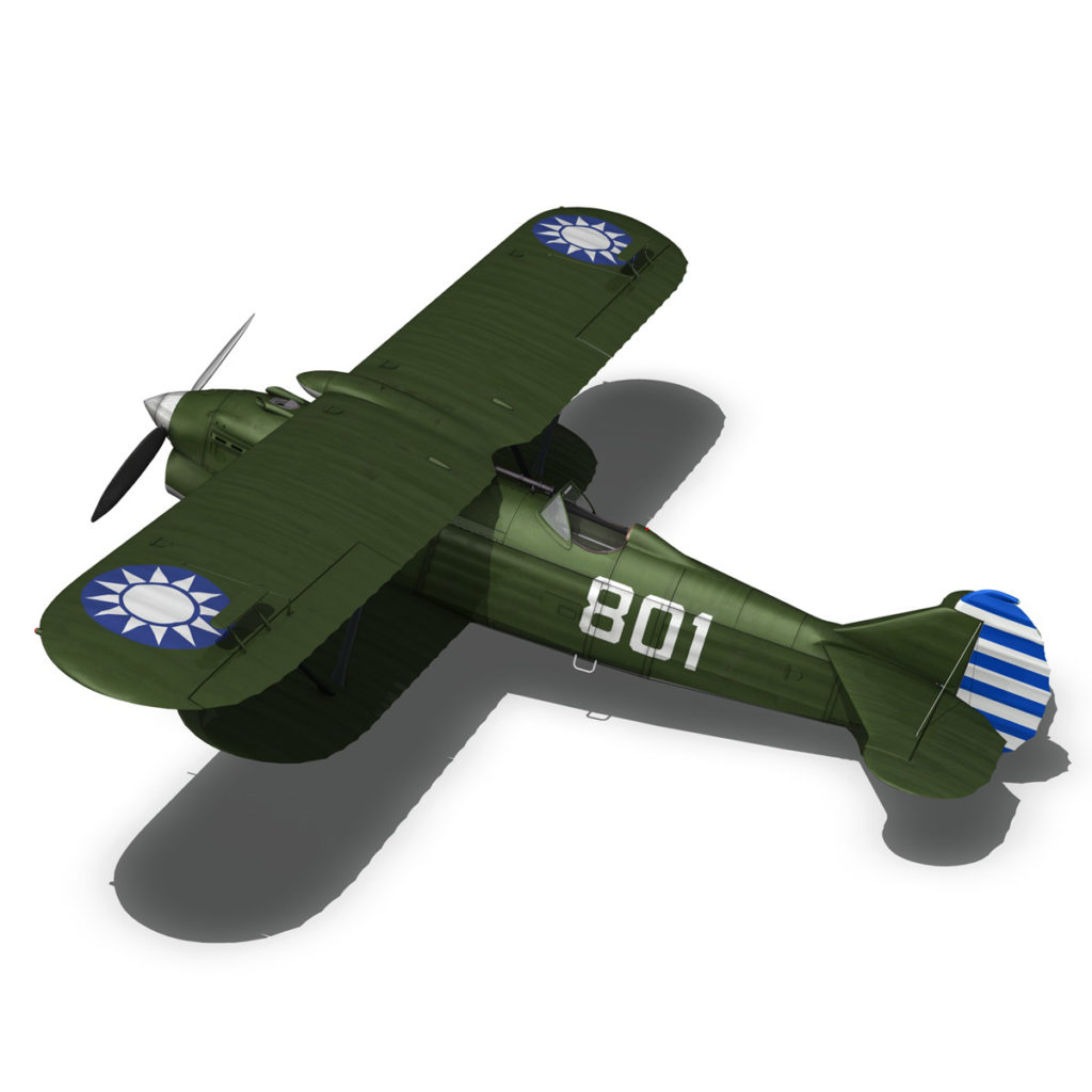 Fiat CR.32 - Chinese Nationalist Air Force 3D Model - FlatPyramid
